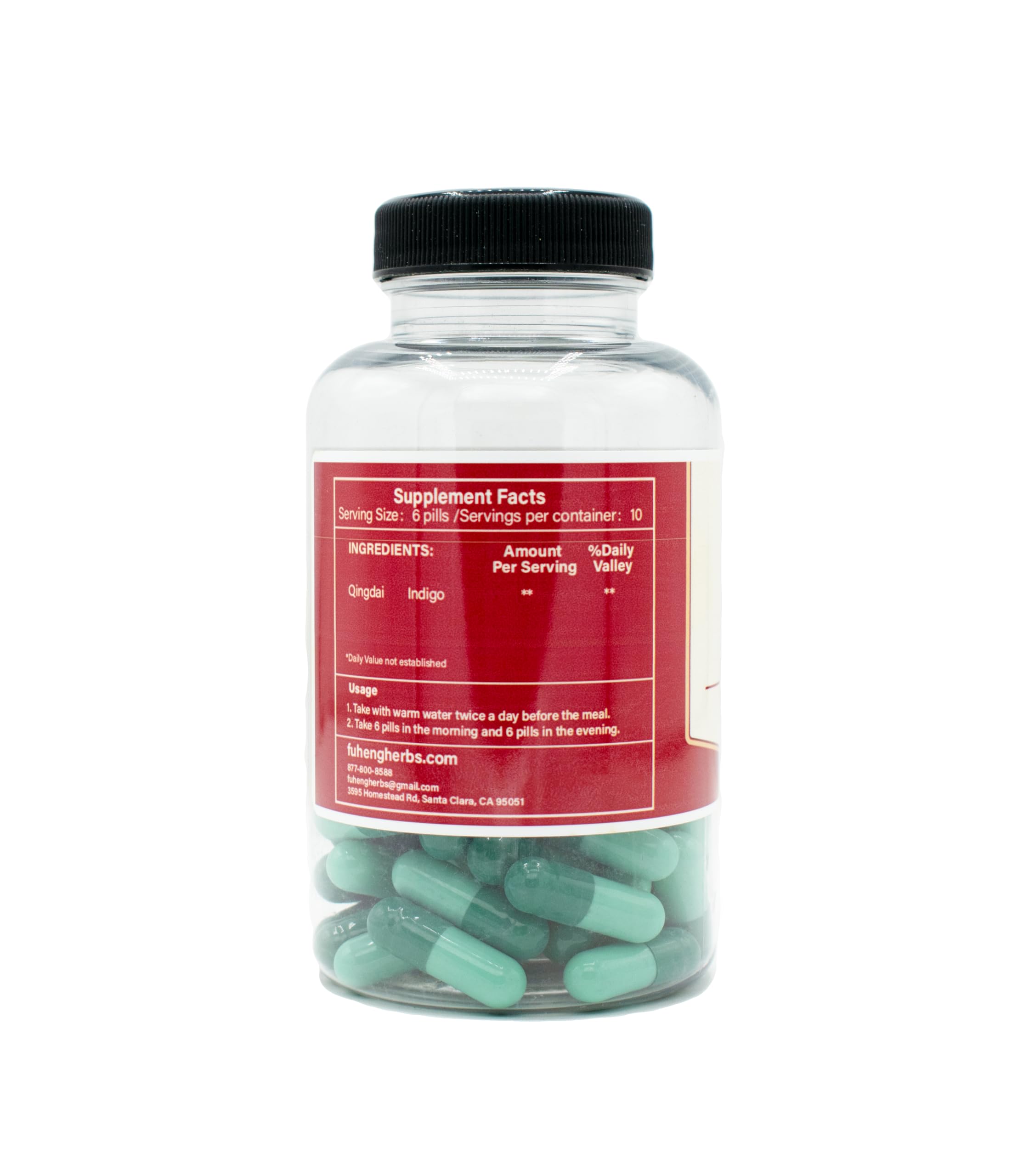 Qing Dai indigo capsules for vitality