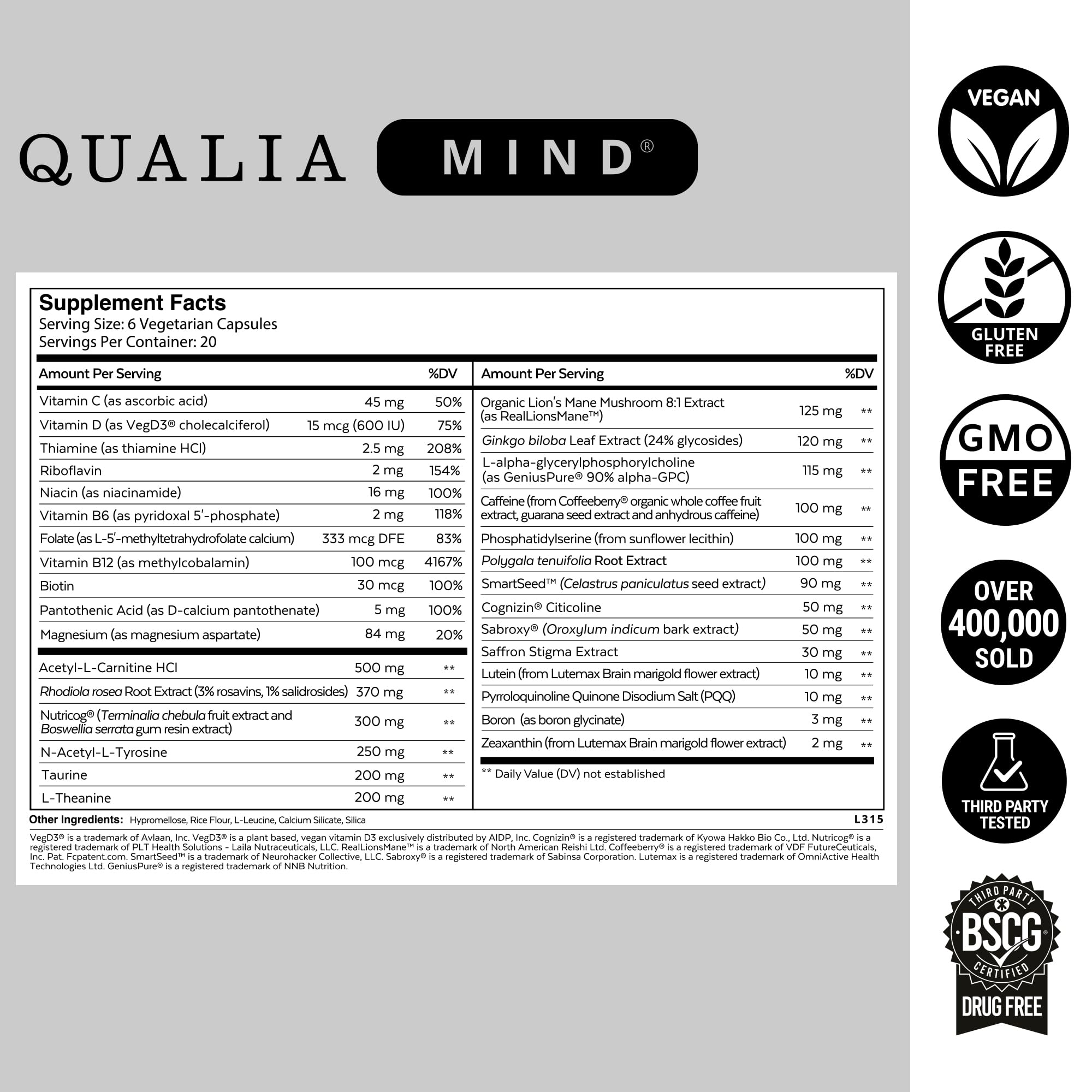 Qualia Mind with Ginkgo for memory