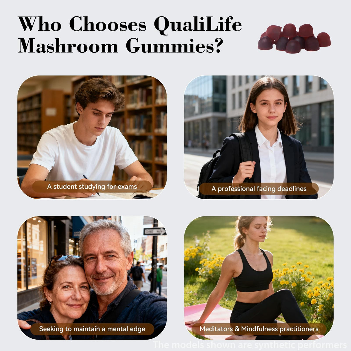 QualiLife Lion's Mane gummies for cognitive health
