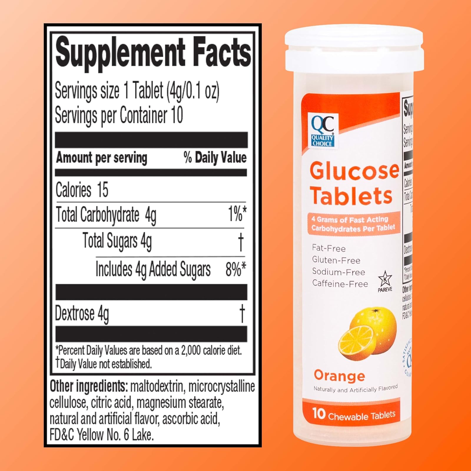 Quality Choice glucose tablets for quick boost