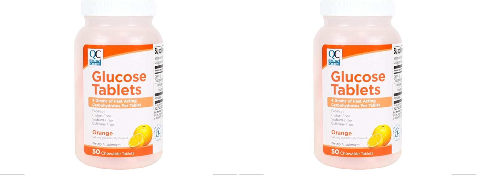 Quality Choice orange glucose tablets