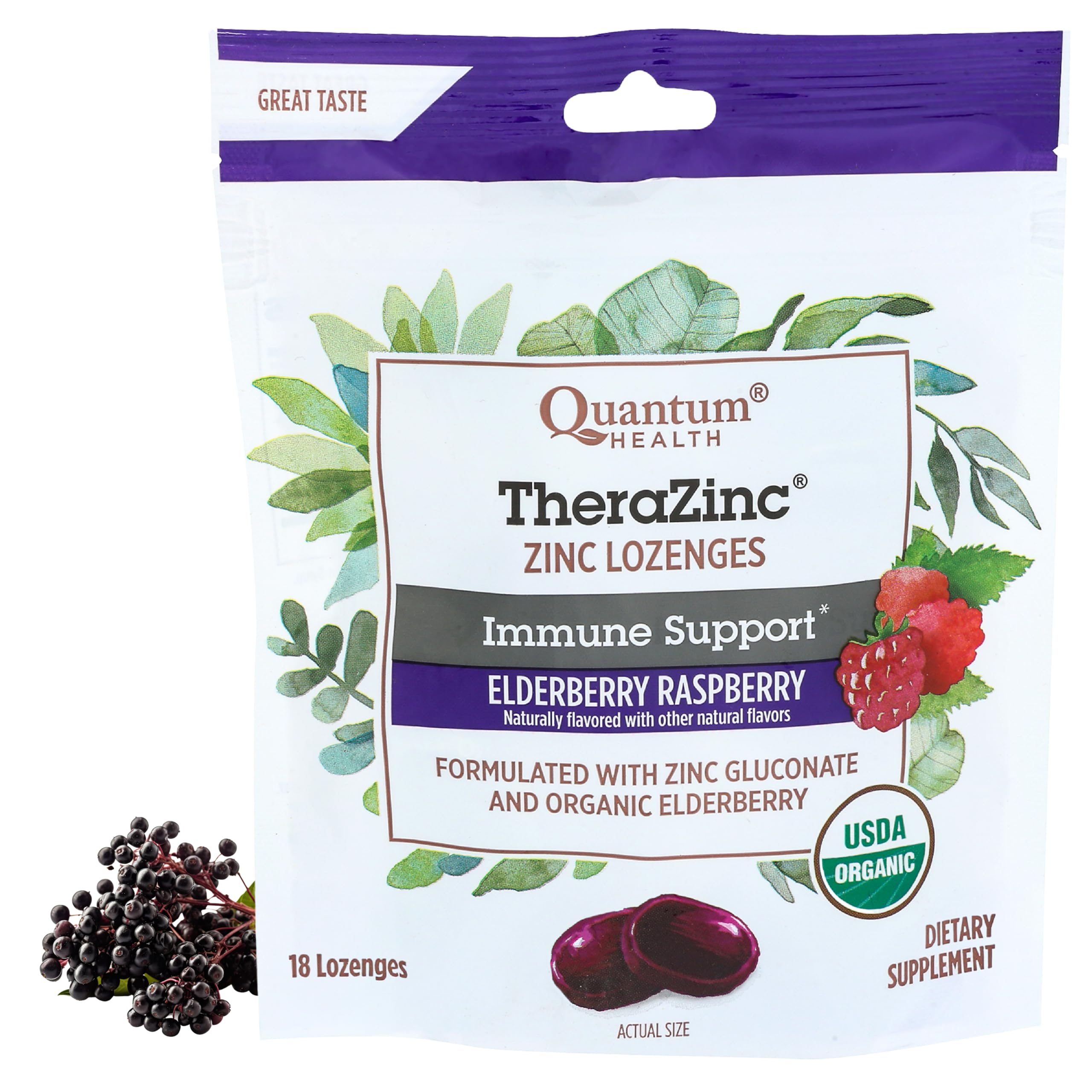 Quantum Health elderberry lozenges for immunity
