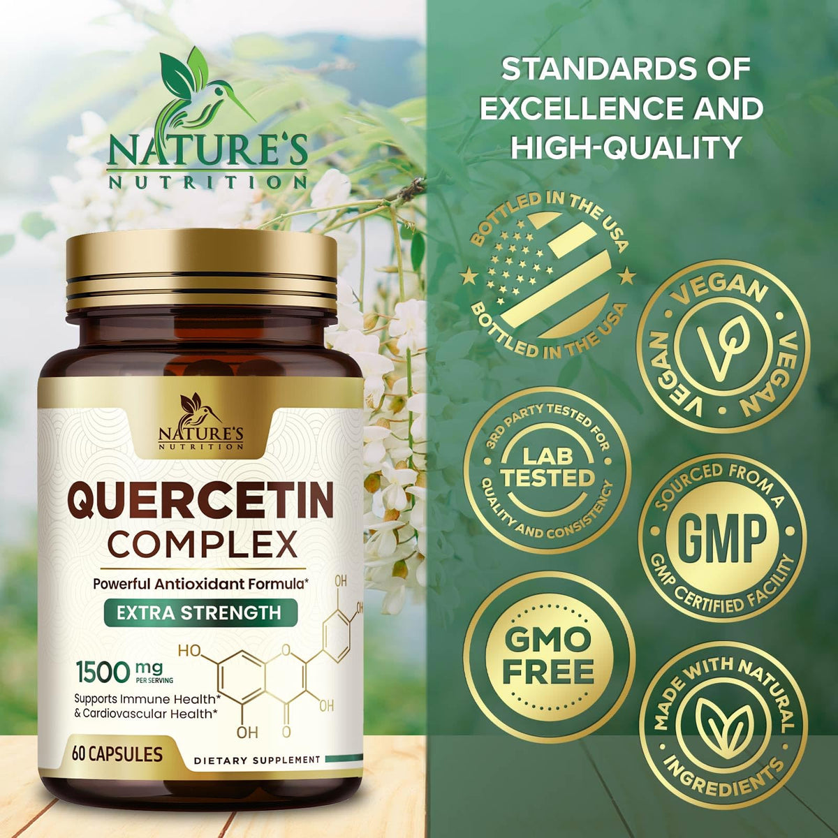 Quercetin 1500 mg veggie capsules