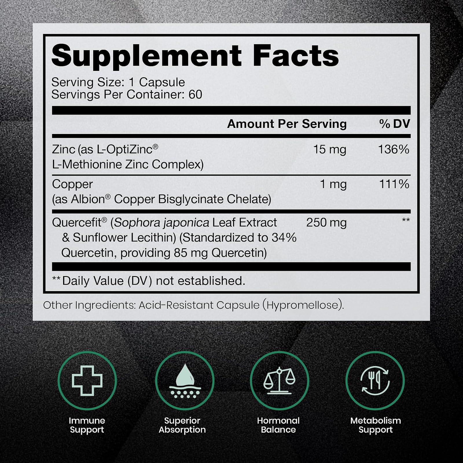 quercetin and copper zinc formula