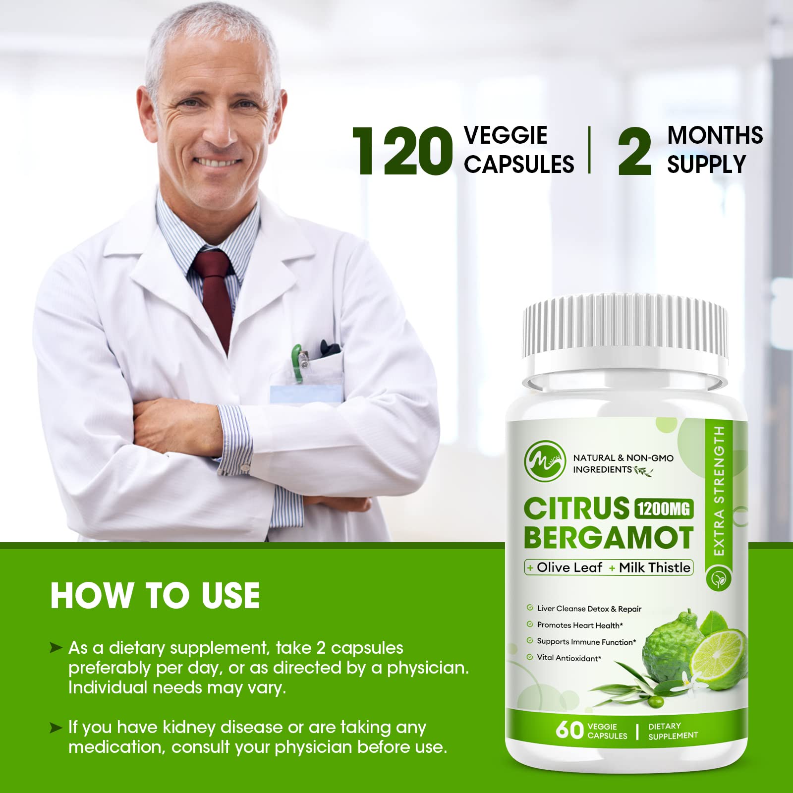 Quercetin and milk thistle synergy