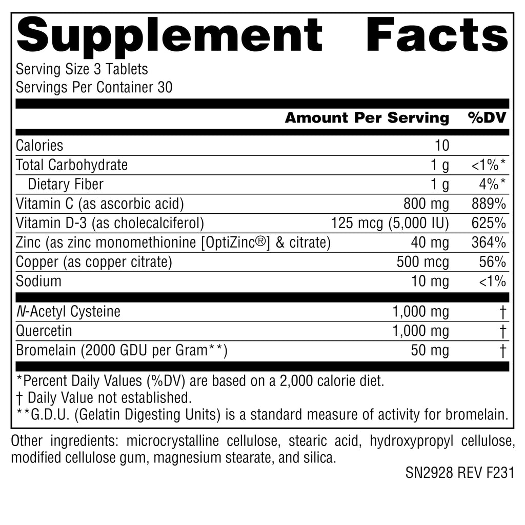 quercetin and NAC for immune strength