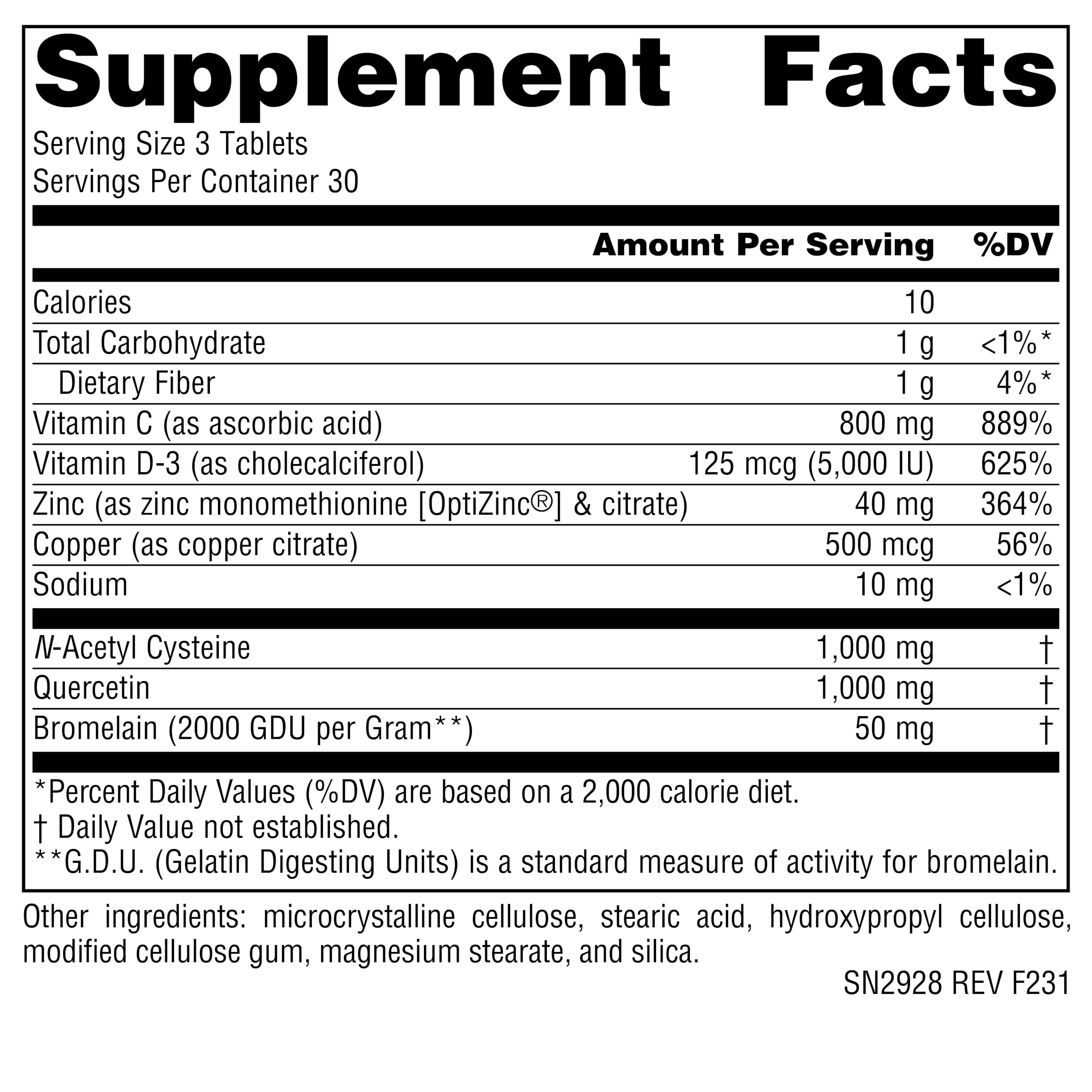 quercetin and NAC for immune strength