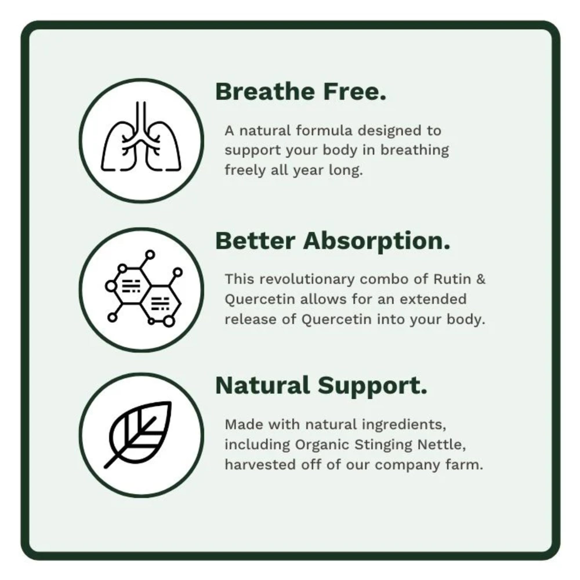 Quercetin and nettle for seasonal allergies