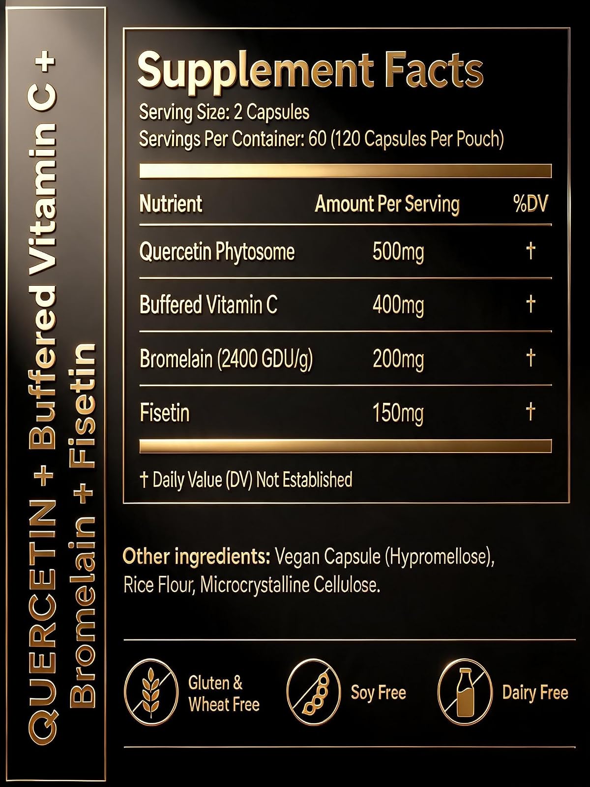 Quercetin capsules for healthy inflammation response