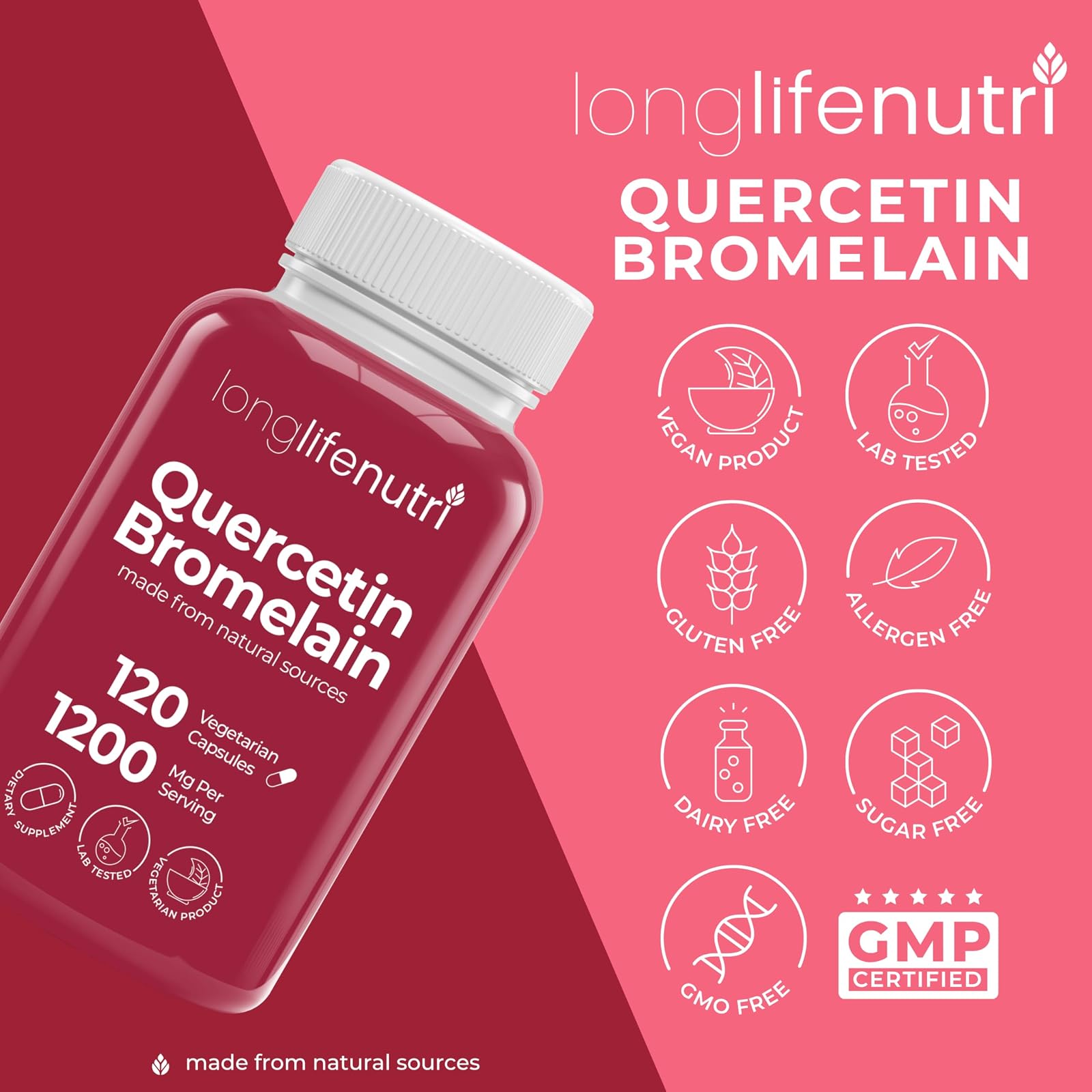 Quercetin capsules for overall wellness