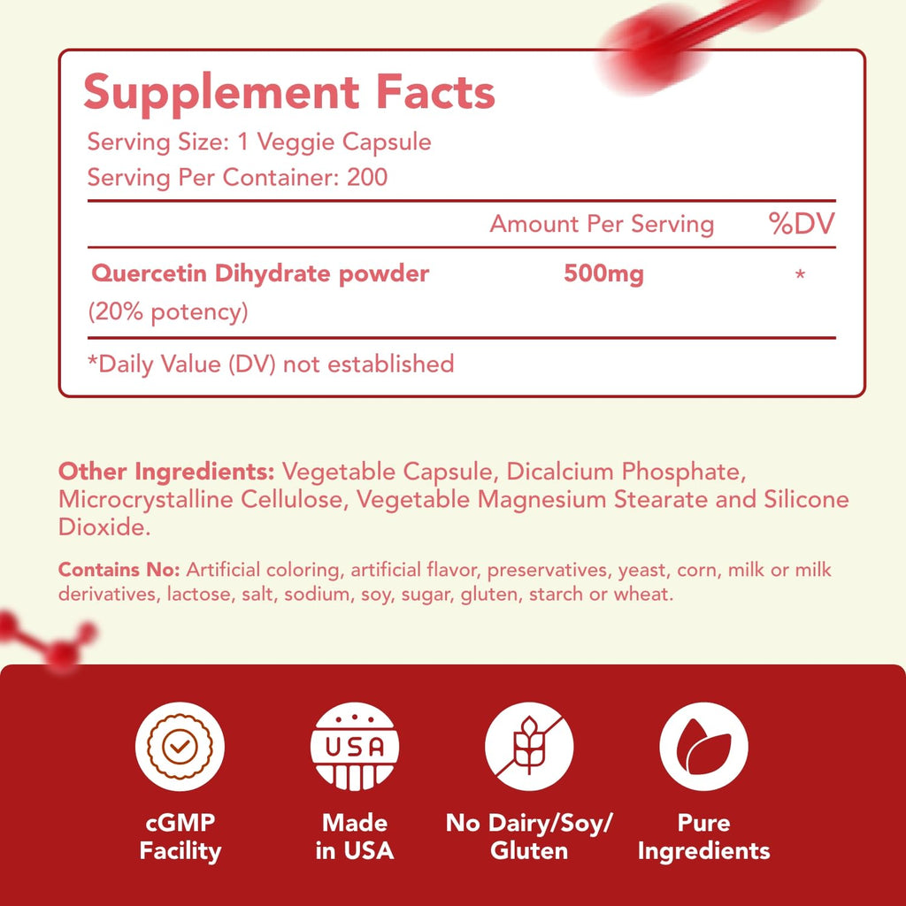 quercetin capsules for seasonal allergies