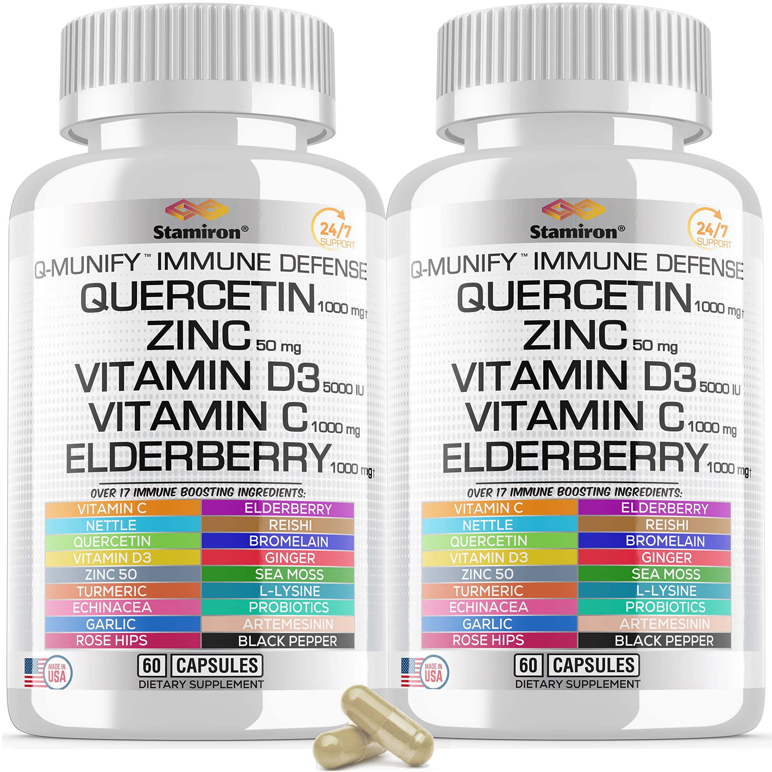 Quercetin elderberry immune support supplement