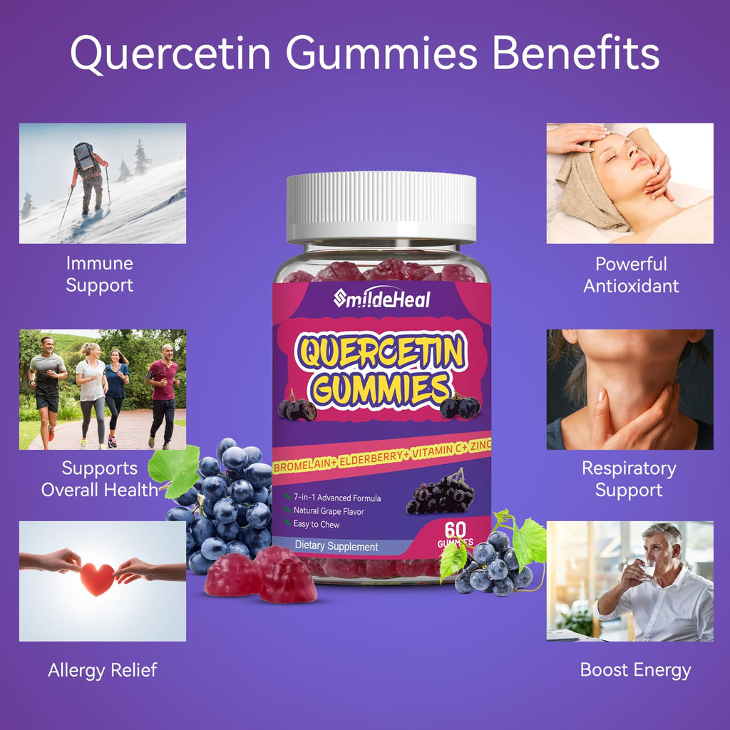 Quercetin gummies for respiratory health