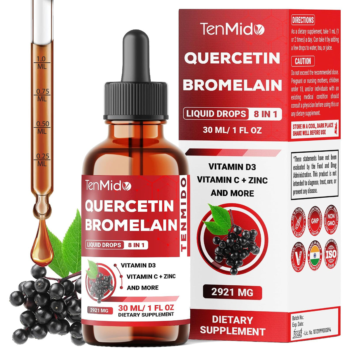 Quercetin liquid drops for immunity
