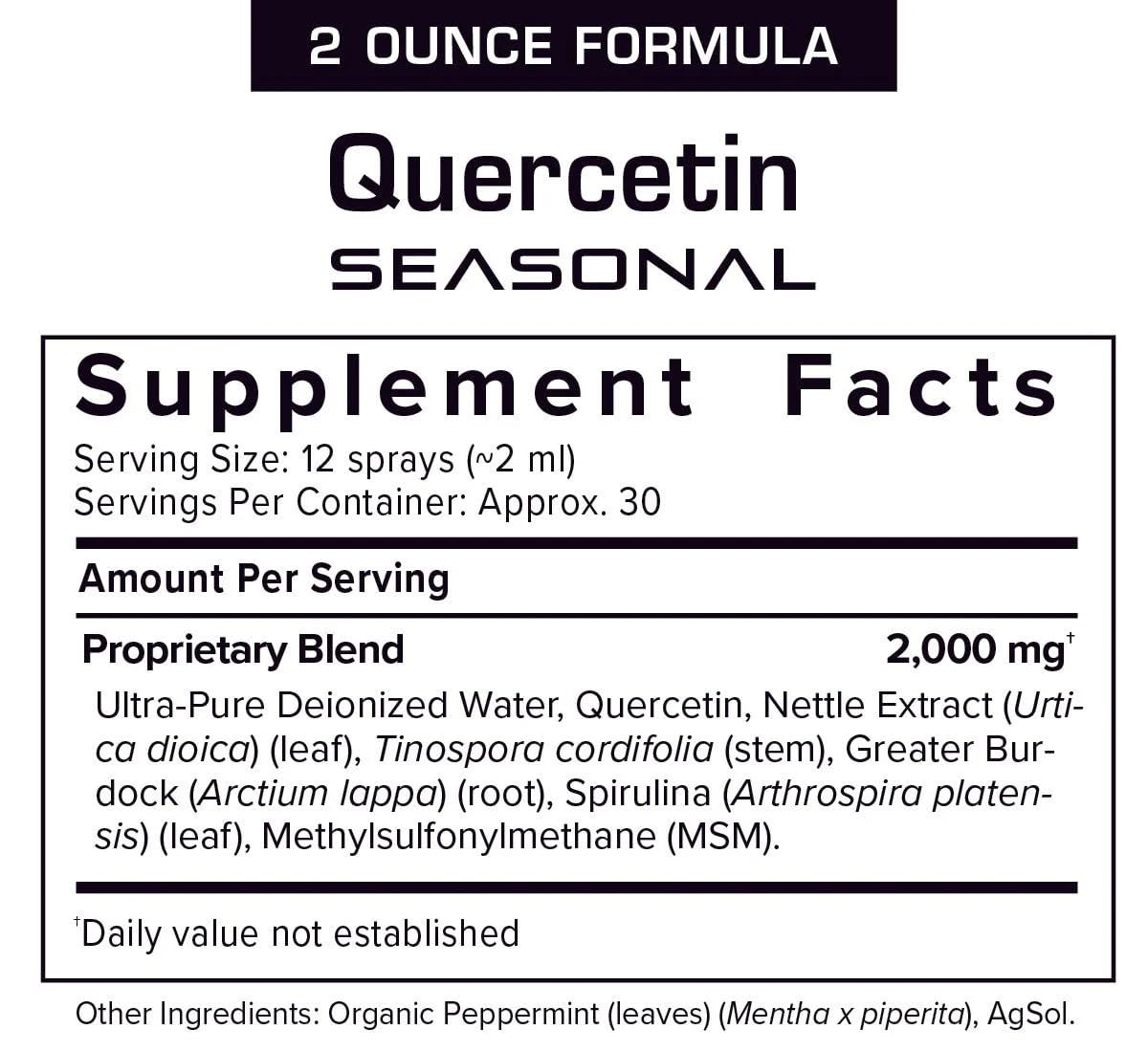 quercetin spray for allergy relief