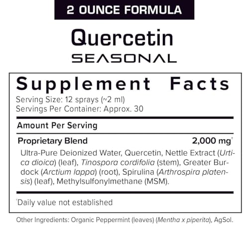 Quercetin spray for respiratory health