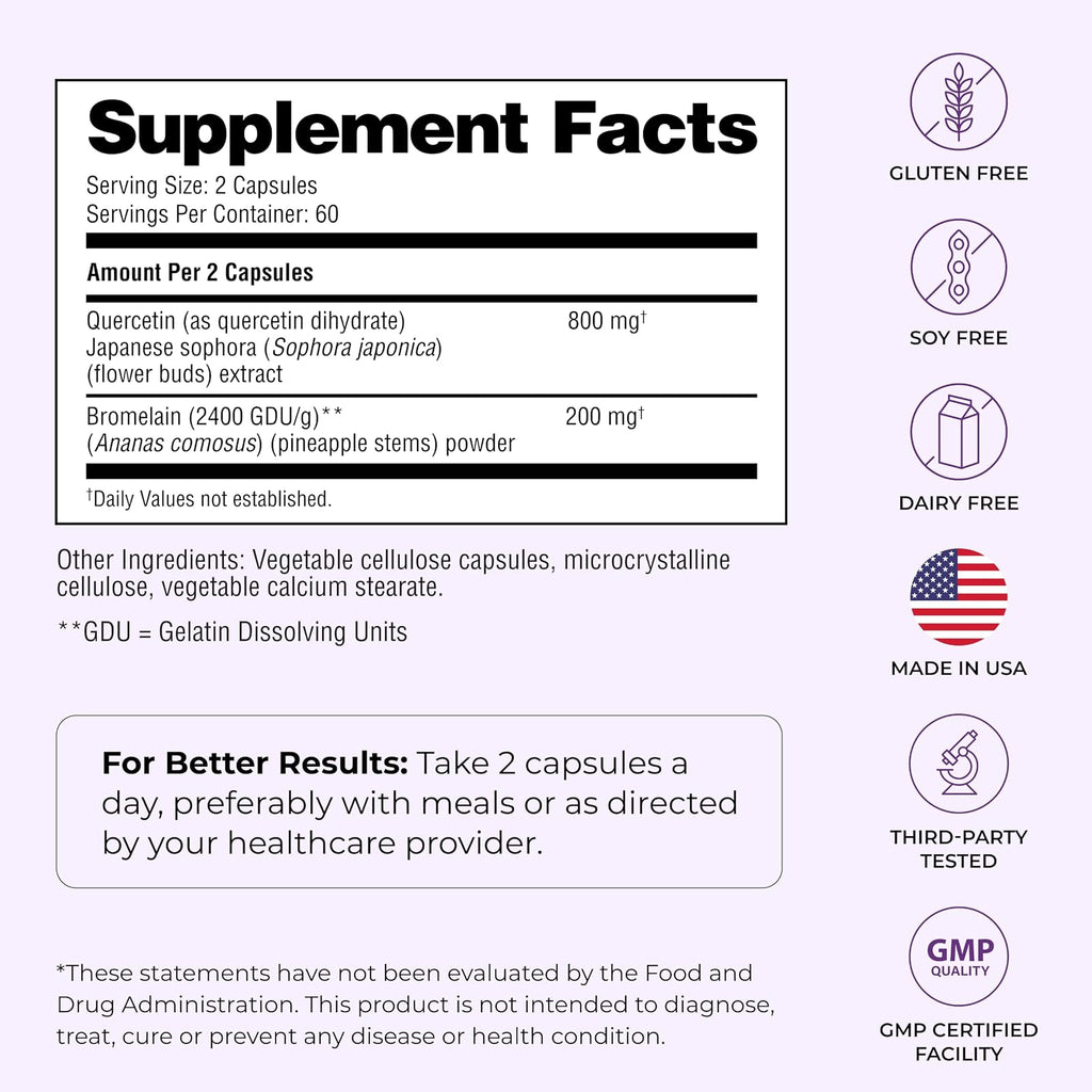 quercetin with bromelain for joint support