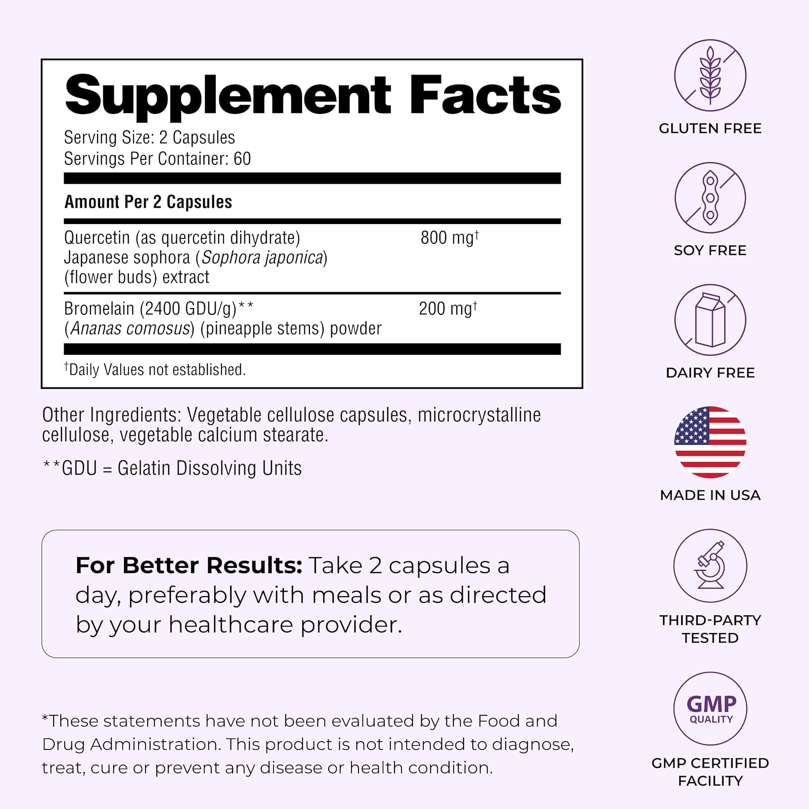 quercetin with bromelain for joint support
