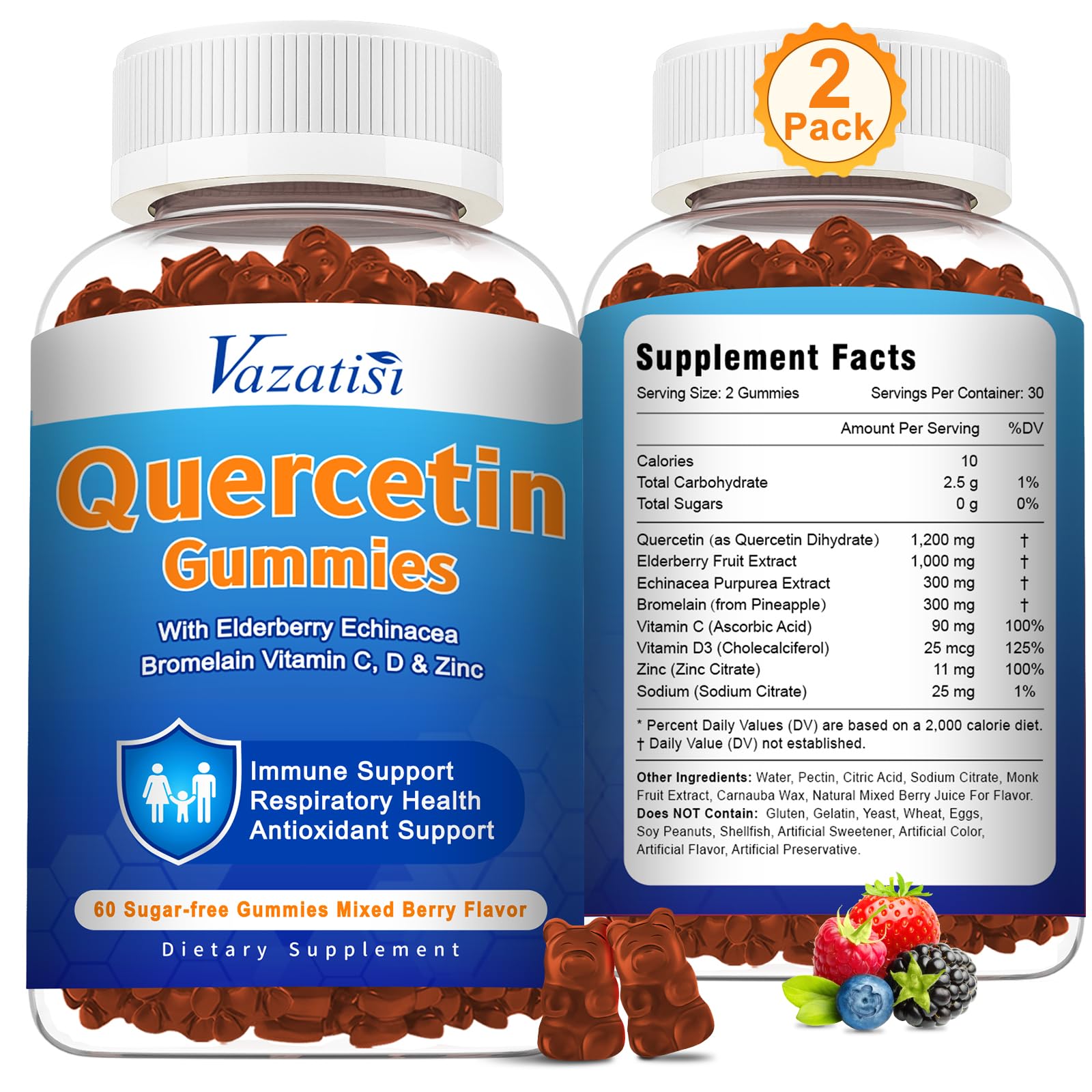 Quercetin with Bromelain gummies for immunity