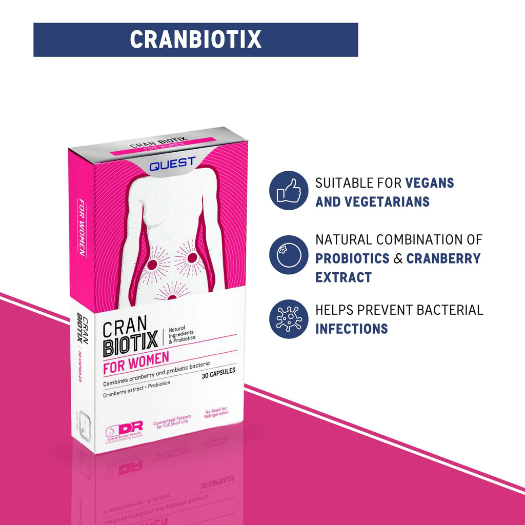 Quest Cranbiotix 30 capsules for wellness