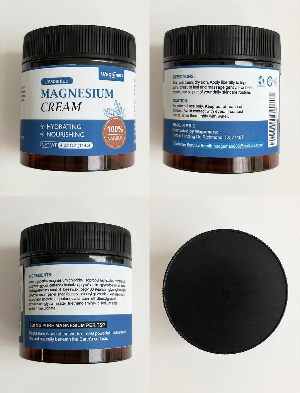 quick-absorbing magnesium body moisturizer