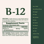 Quick dissolve B12 for easy absorption