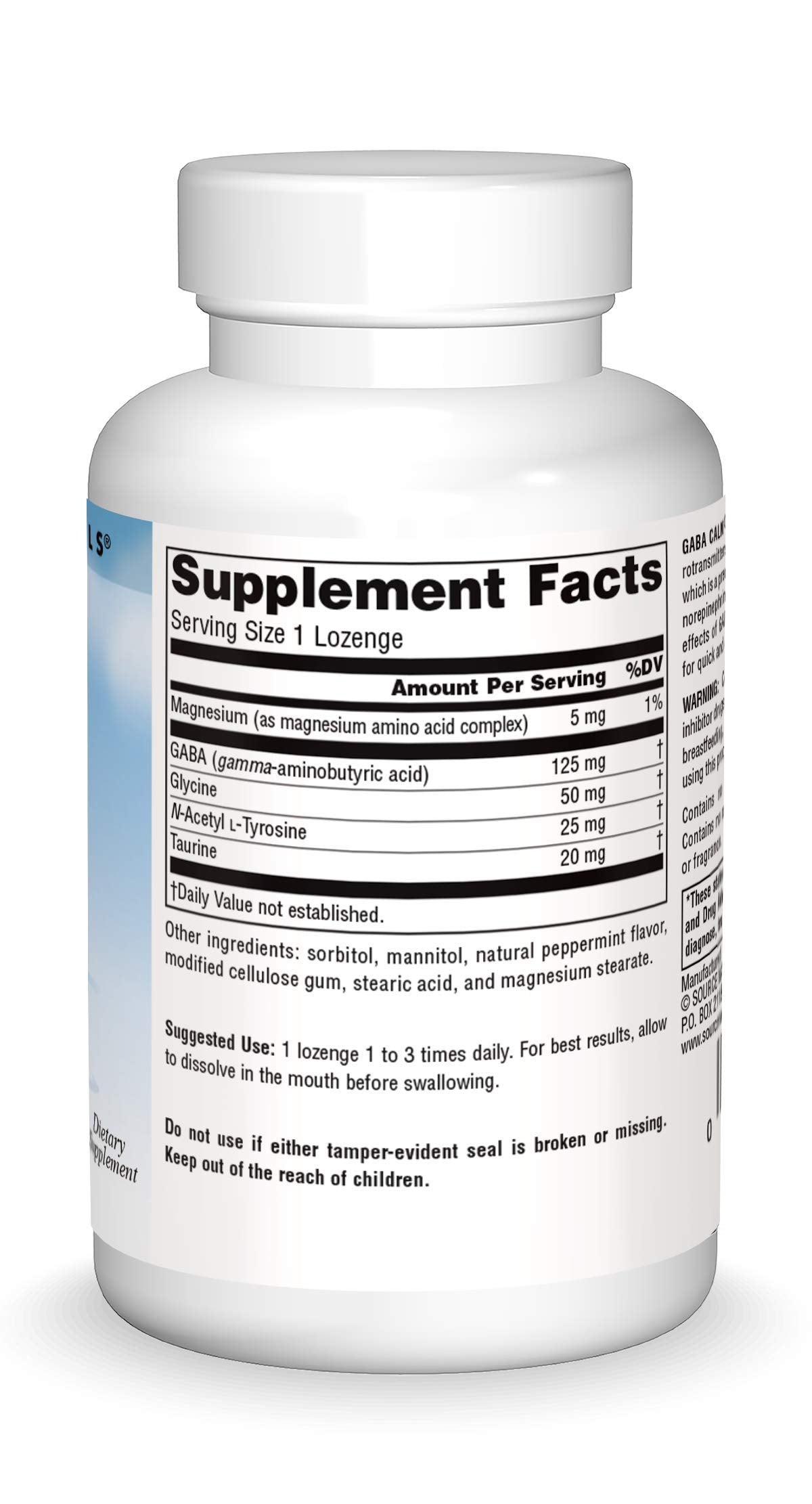 Quick dissolve GABA lozenges