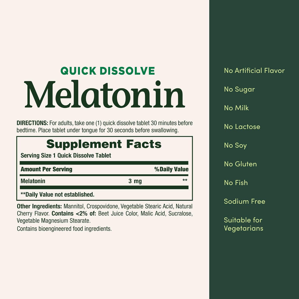 quick dissolve melatonin for convenience