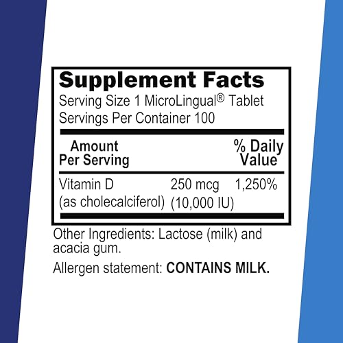 quick dissolve vitamin D3 100 count