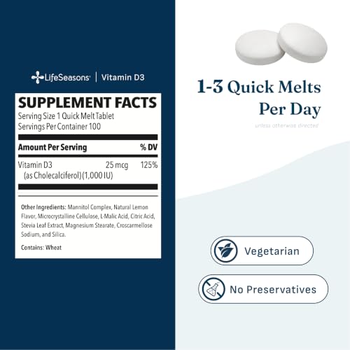 Quick dissolve Vitamin D3 tablets for easy intake