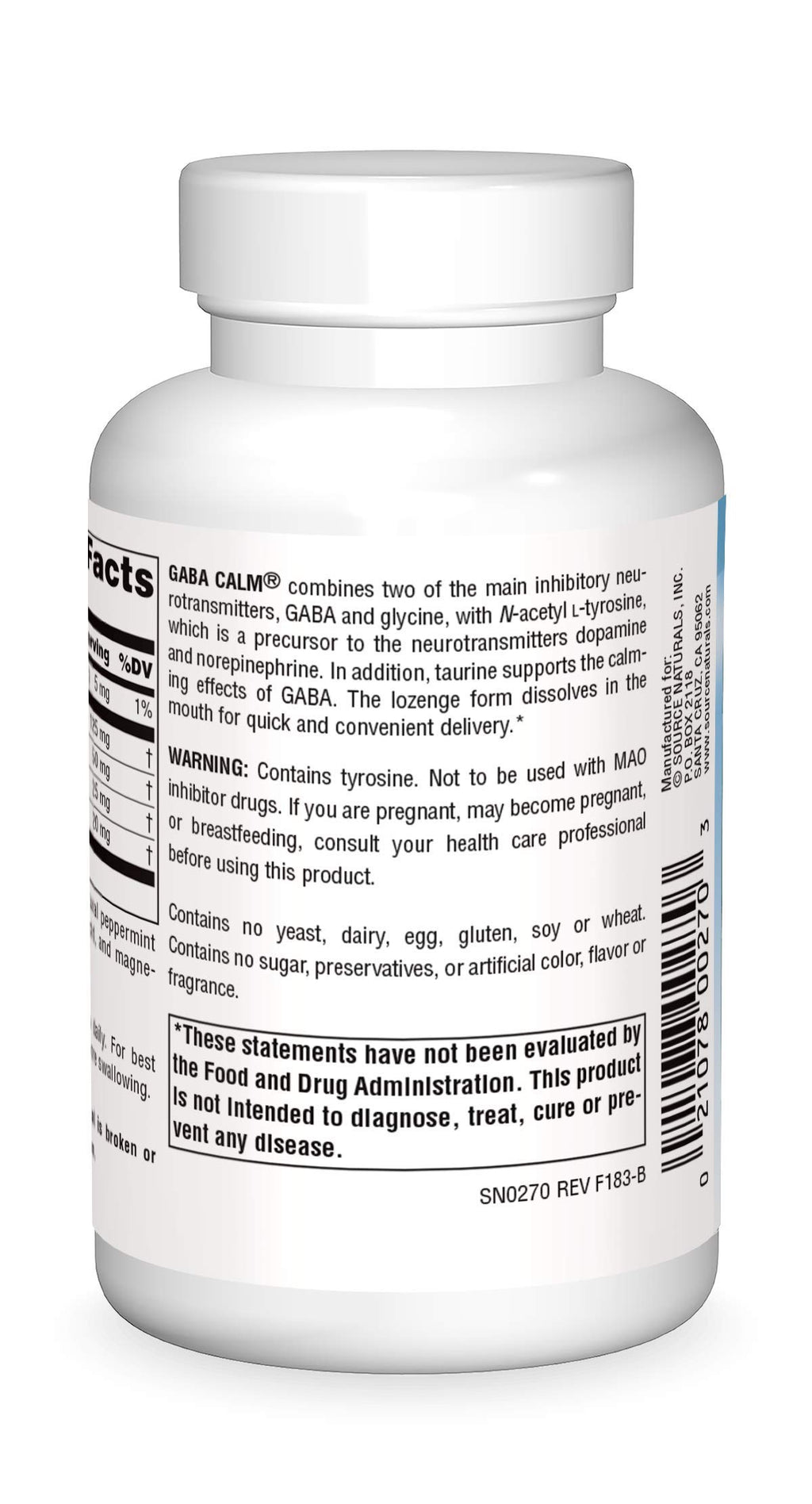 Quick dissolving GABA lozenges