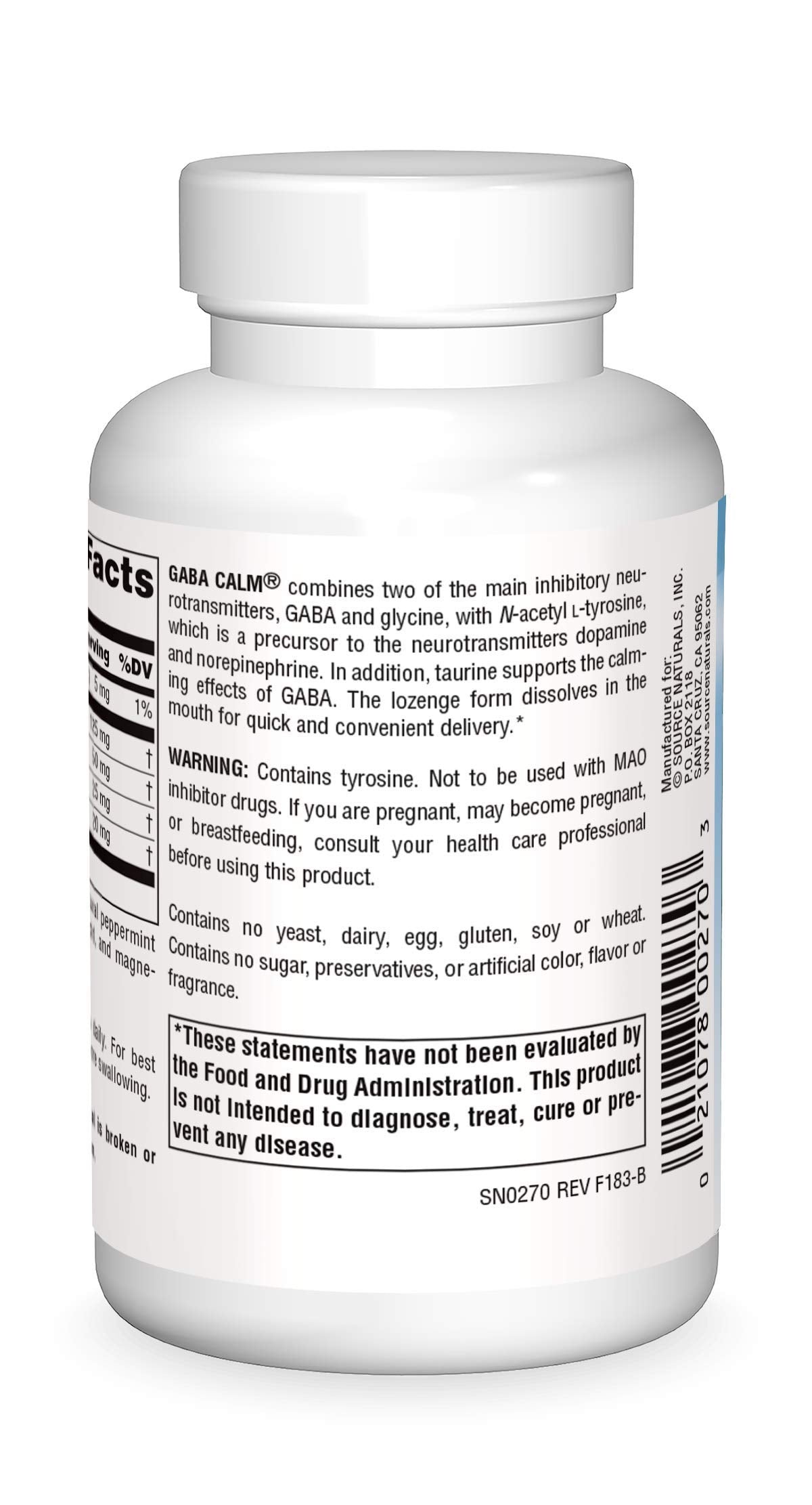 Quick dissolving GABA lozenges
