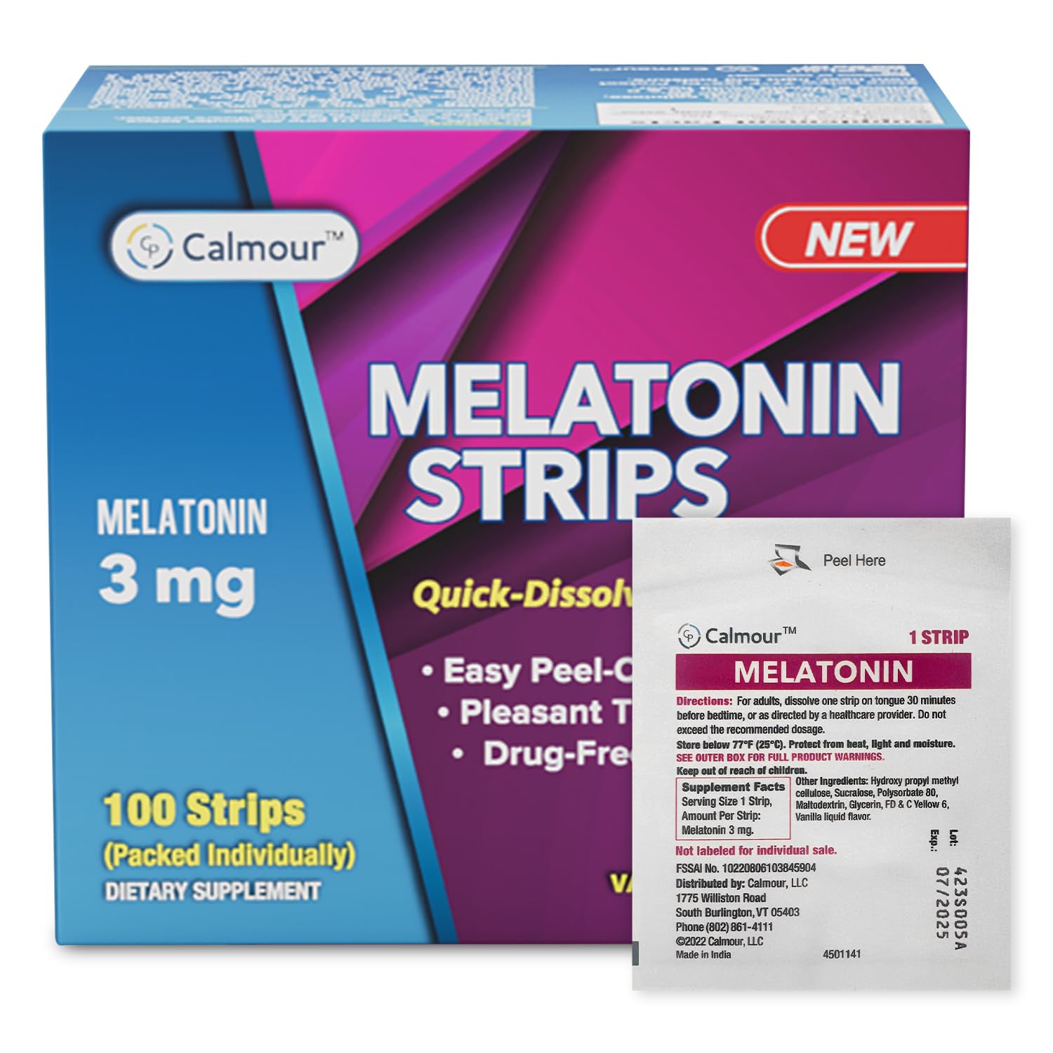 quick-dissolving melatonin sleep strips
