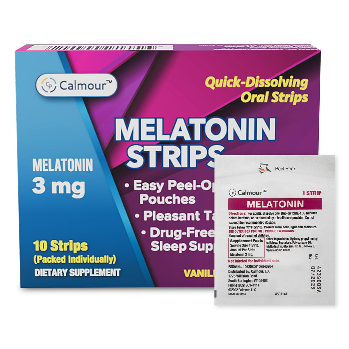 quick-dissolving melatonin sleep strips
