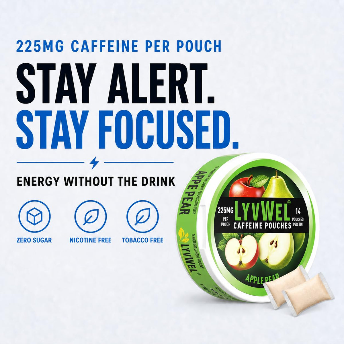 quick energy boost caffeine pouches