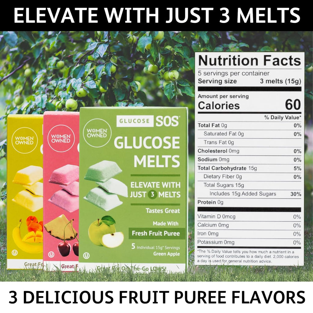 Quick energy boost glucose melts