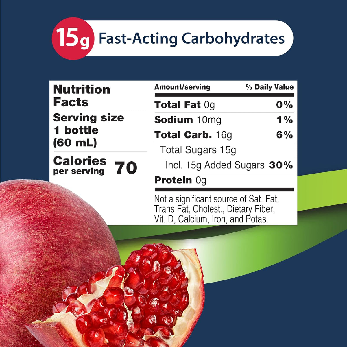 Quick energy boost glucose shot