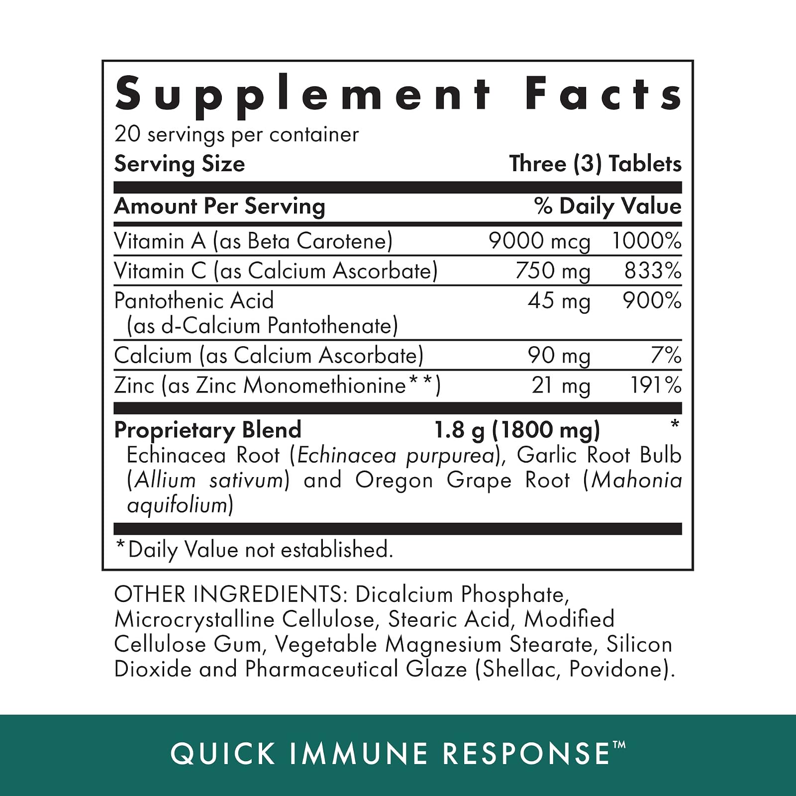 quick immune response multivitamin capsules