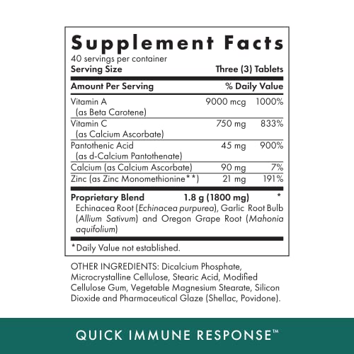 quick immune response supplement tablets