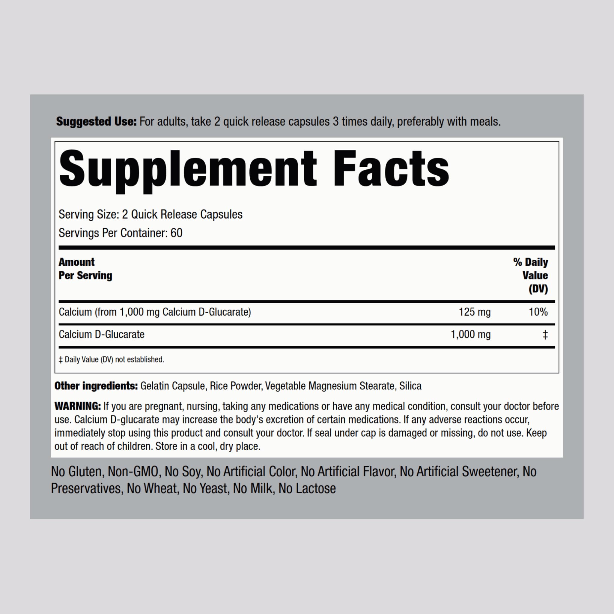 Quick release calcium capsules for absorption