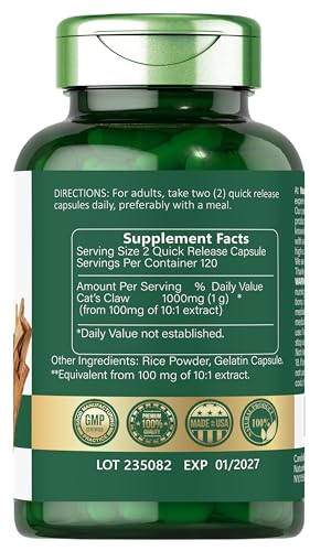 quick release Cat's Claw vitamins