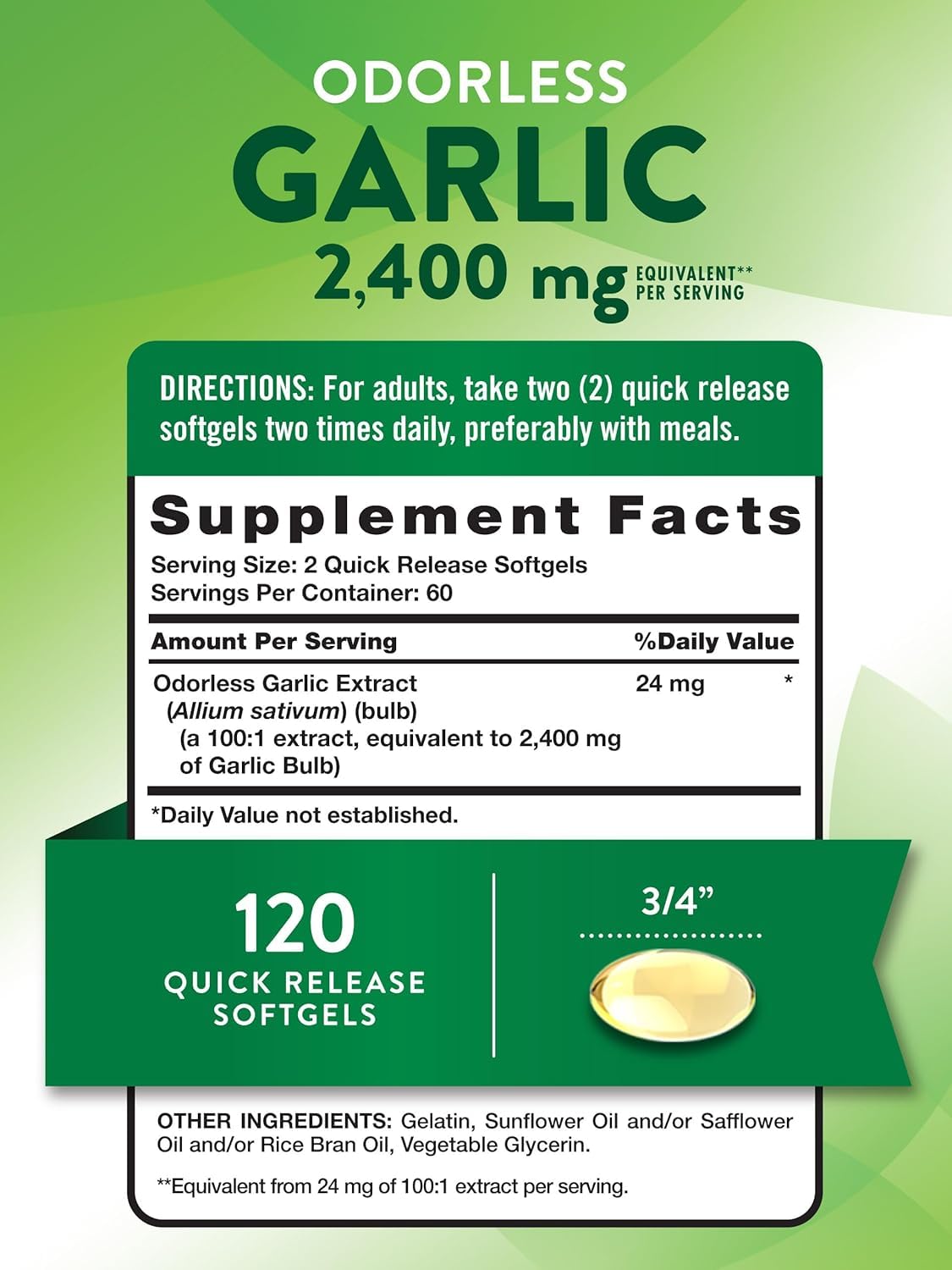 quick release garlic capsules for wellness