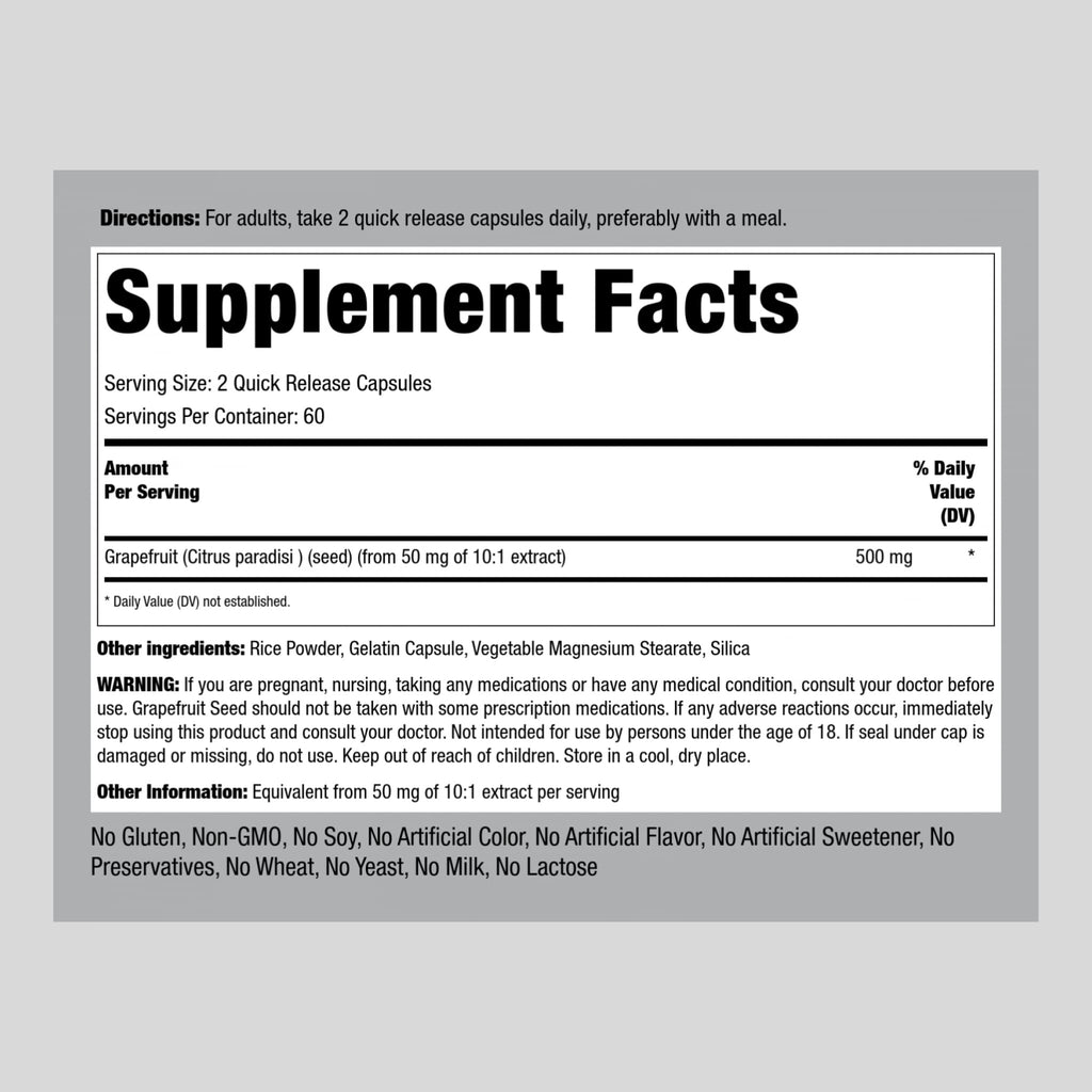 quick release grape seed extract