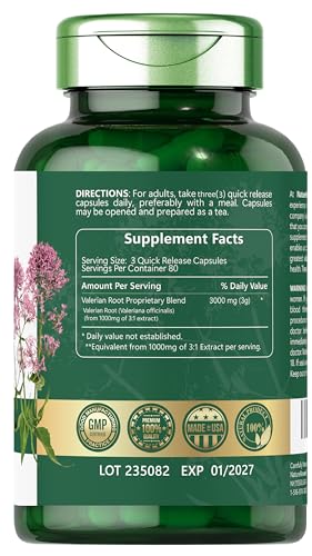 quick release valerian capsules for sleep support