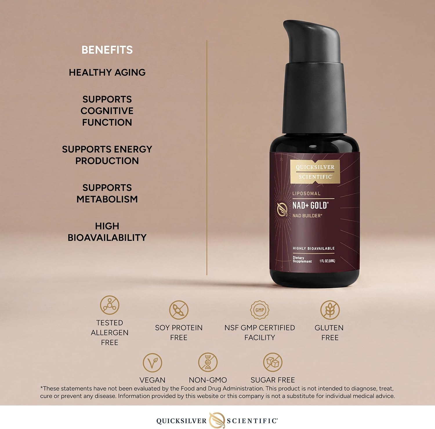 Quicksilver NAD+ Gold for wellness