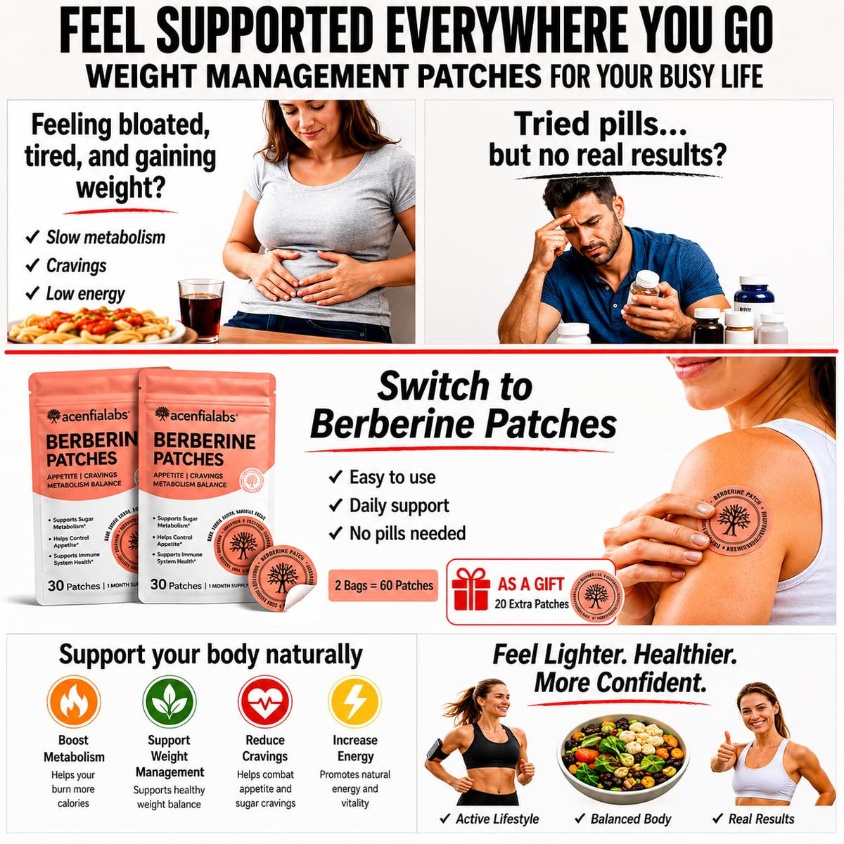 QULIV berberine patch for energy