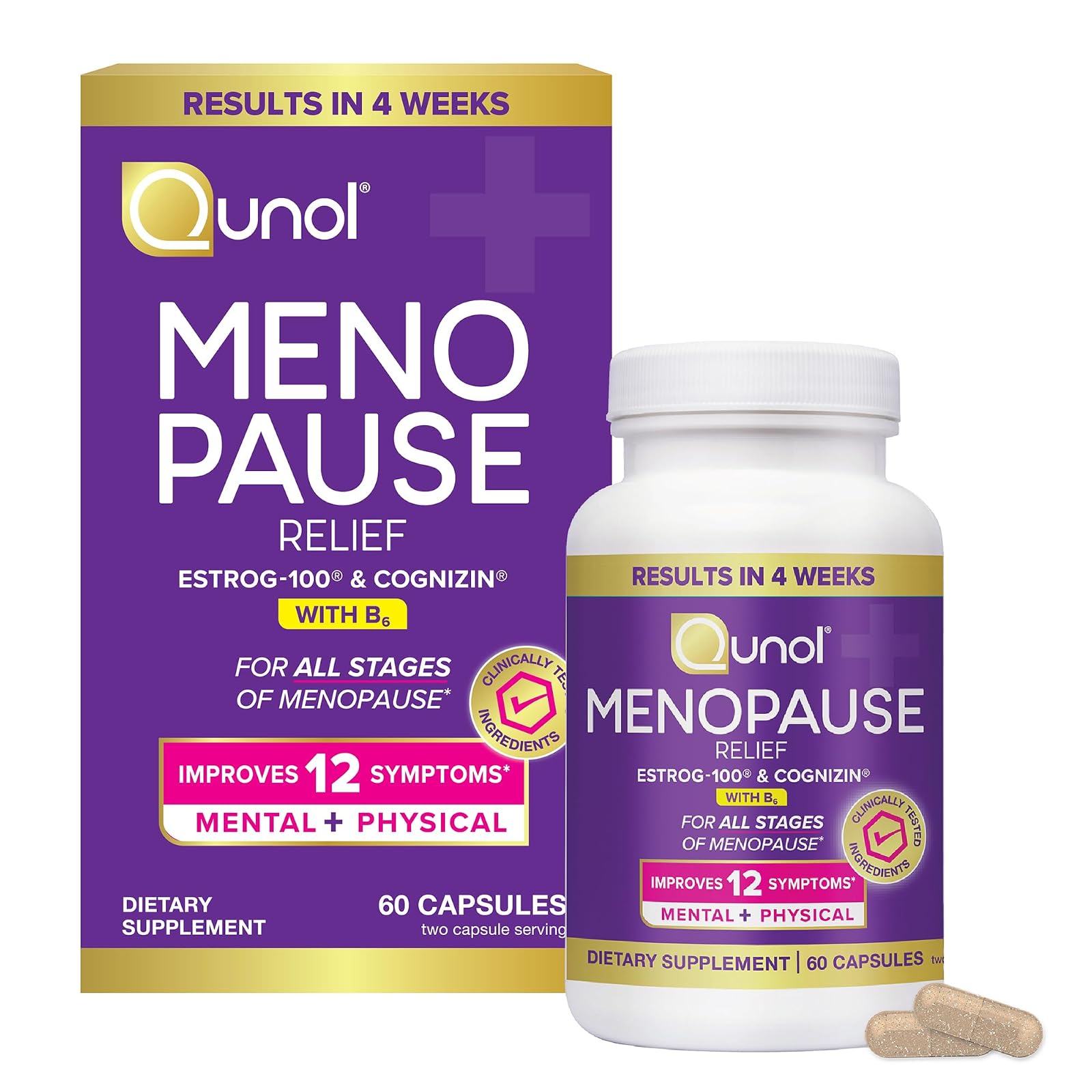 Qunol menopause relief capsules