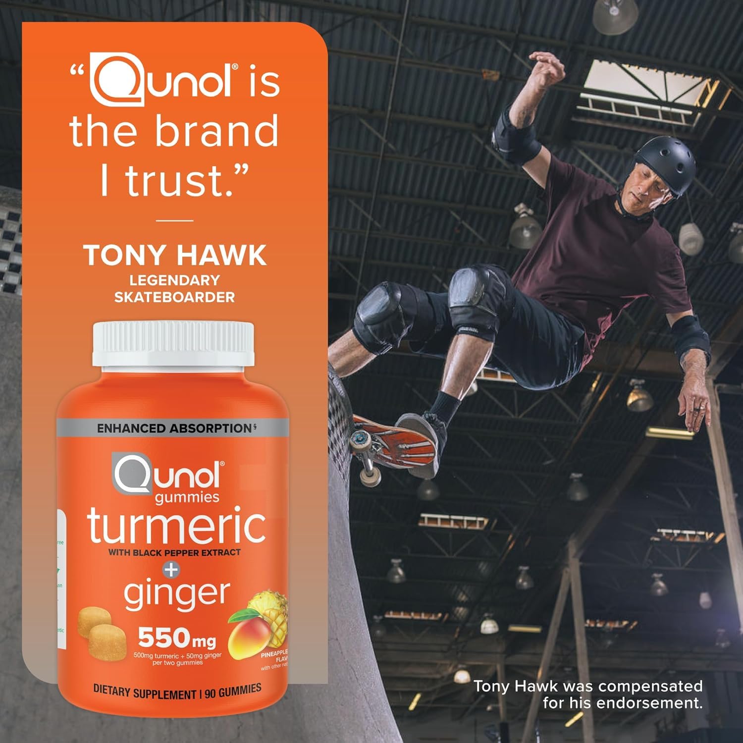 Qunol turmeric gummies for antioxidant support