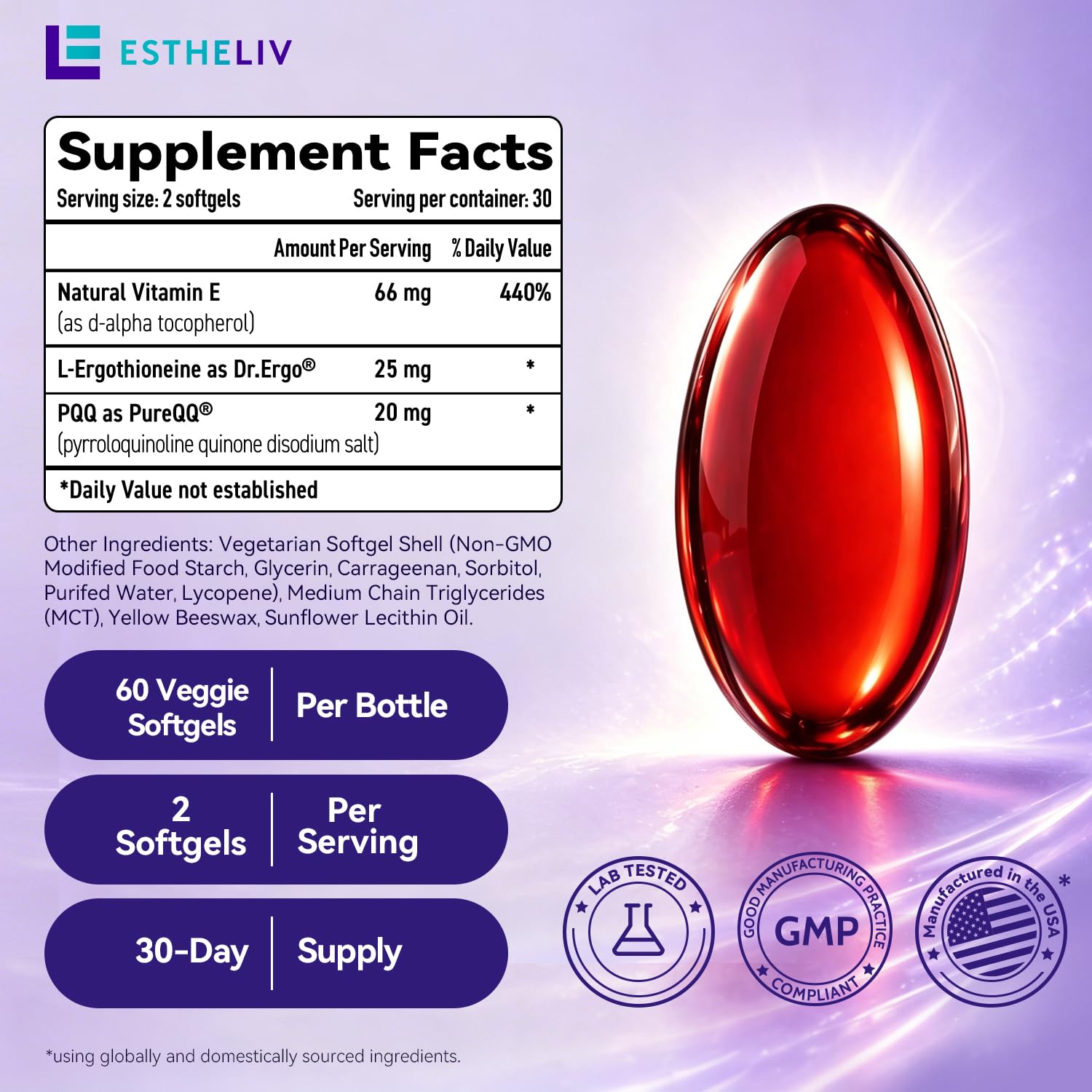 radiant skin formula with softgels