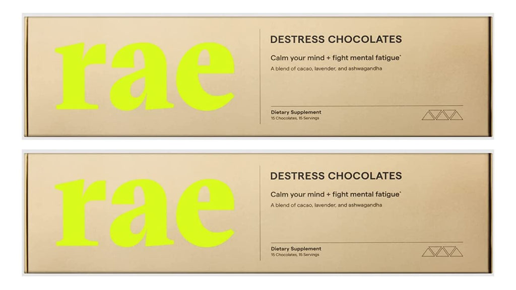 Rae Wellness DeStress chocolates for relaxation